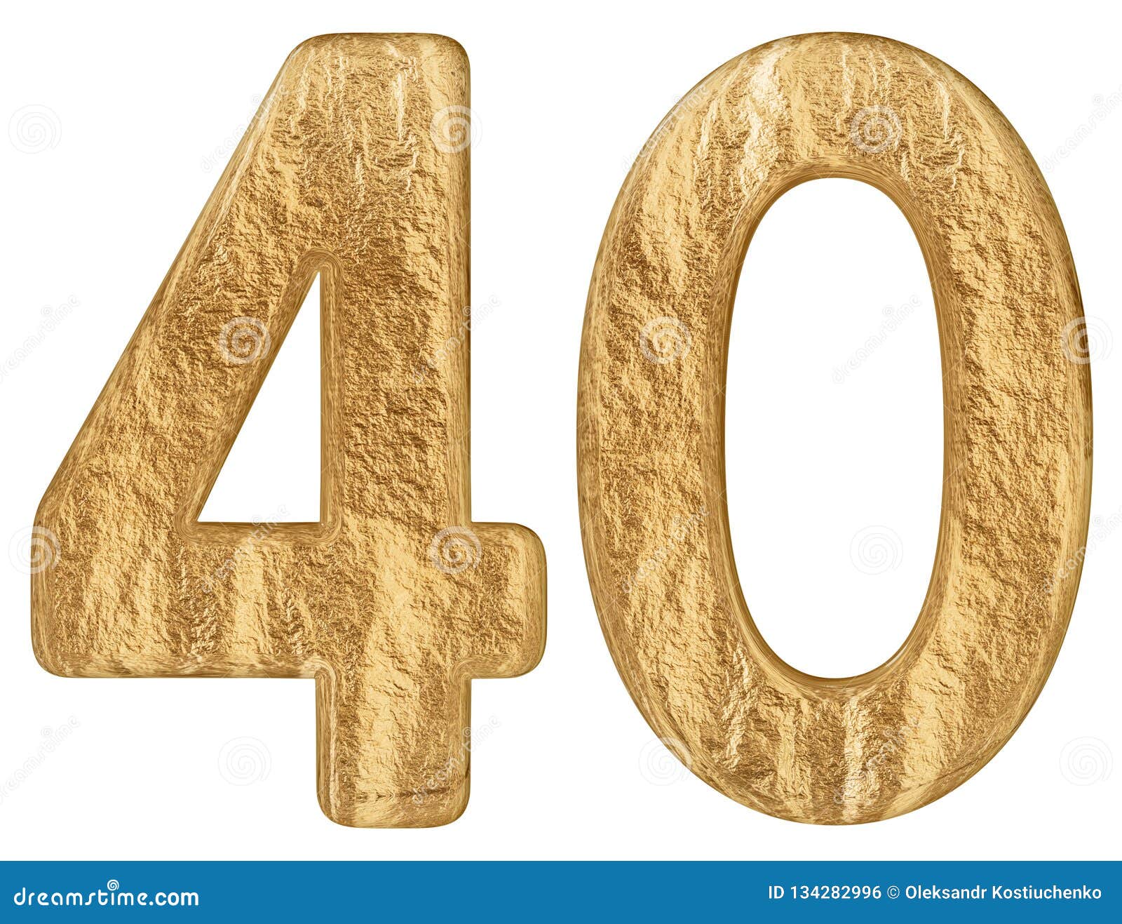 Numeral 40, Forty, Isolated on White Background, 3d Render Stock ...