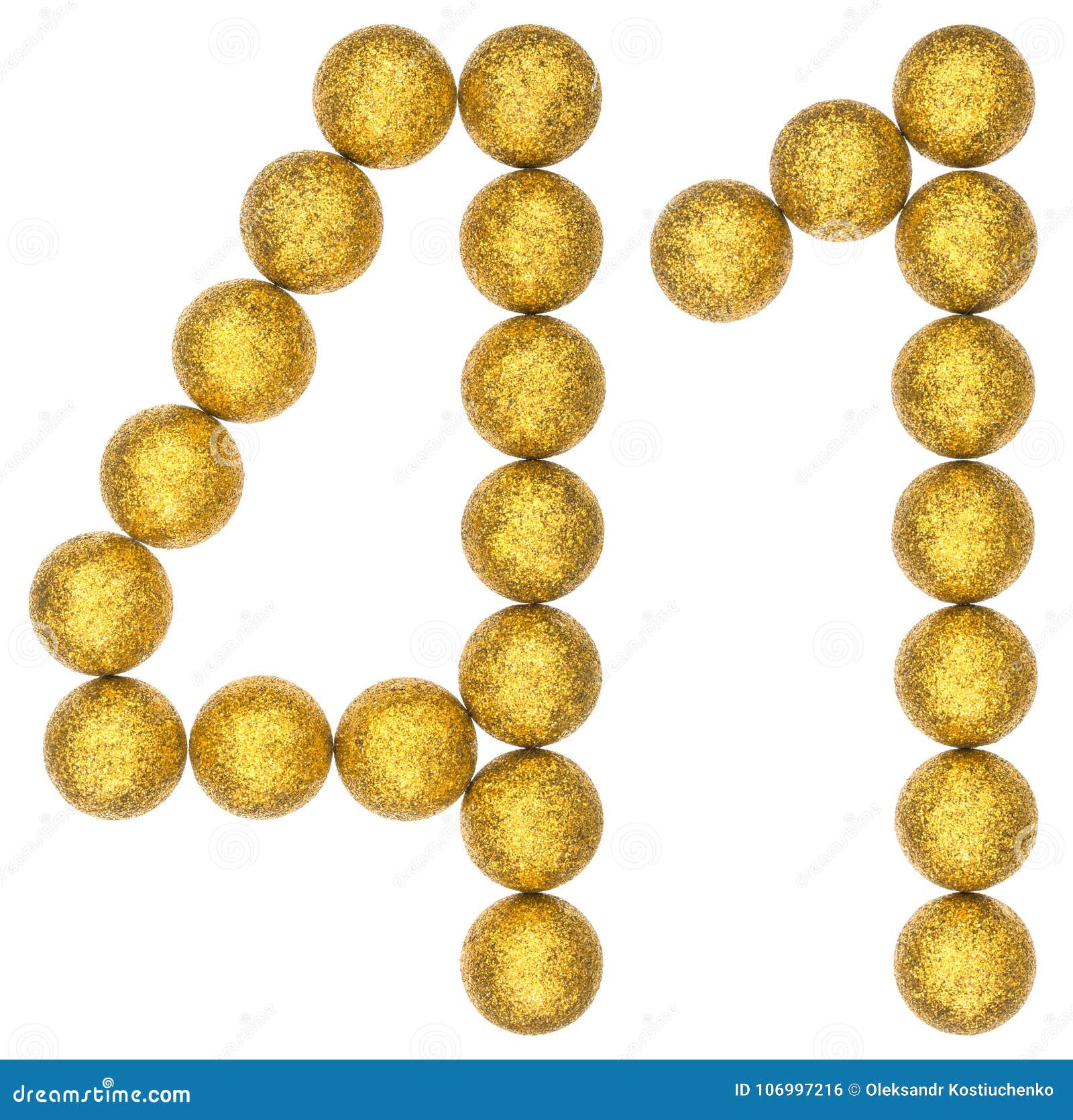Numeral 41, Forty One, from Decorative Balls, Isolated on White Stock ... Numeral 41, Forty One, from Decorative Balls, Isolated on White Stock ...
