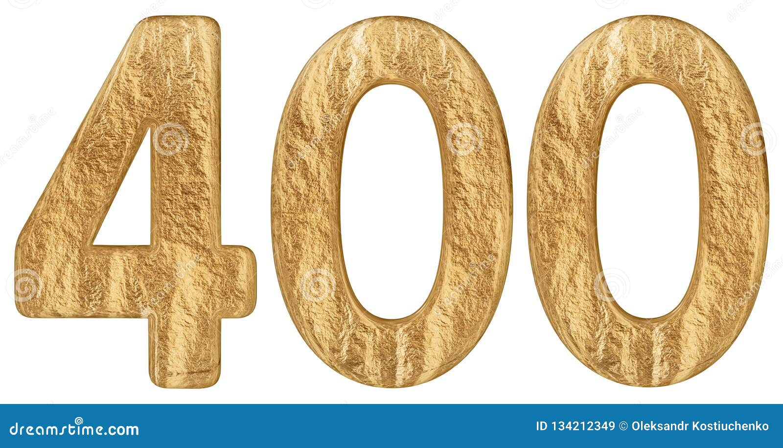 Numeral 400, Four Hundred, Isolated on White Background, 3d Render ...