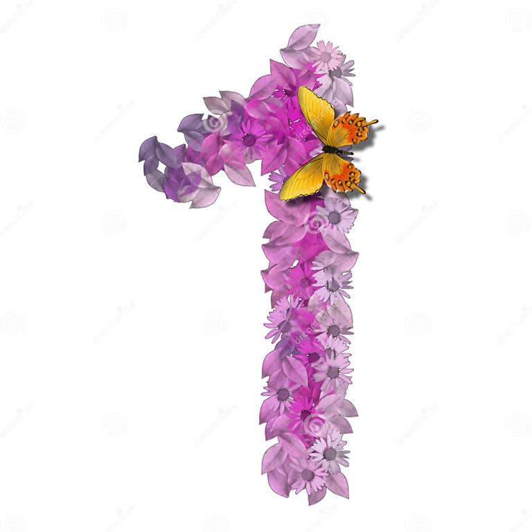 Numeral or number 1 stock illustration. Illustration of learn - 4534508