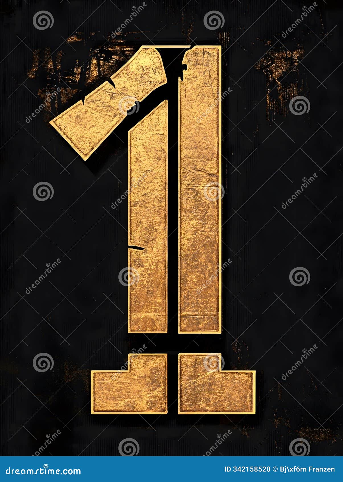Yellow Number 1 First Numeral One 3D Icon Logo Symbol Stock ...