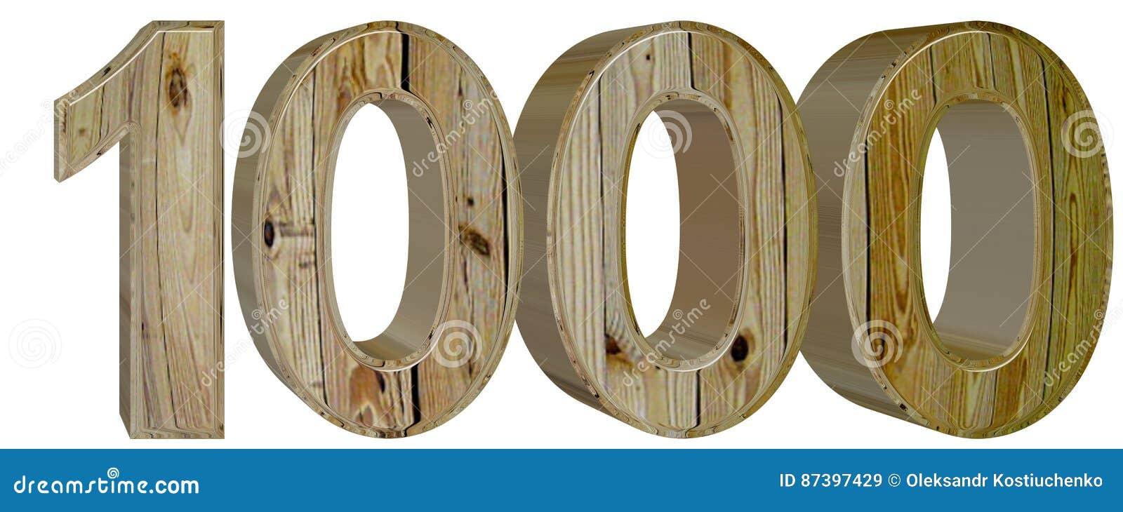 Numeral 1000, One Thousand, Isolated on White Background, 3d Ren Stock ...