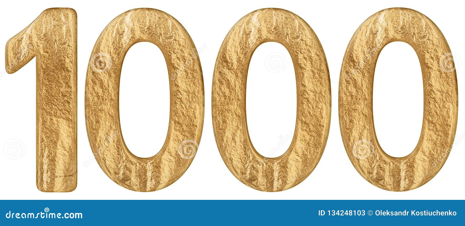 Numeral 1000, One Thousand, Isolated on White Background, 3d Render ...