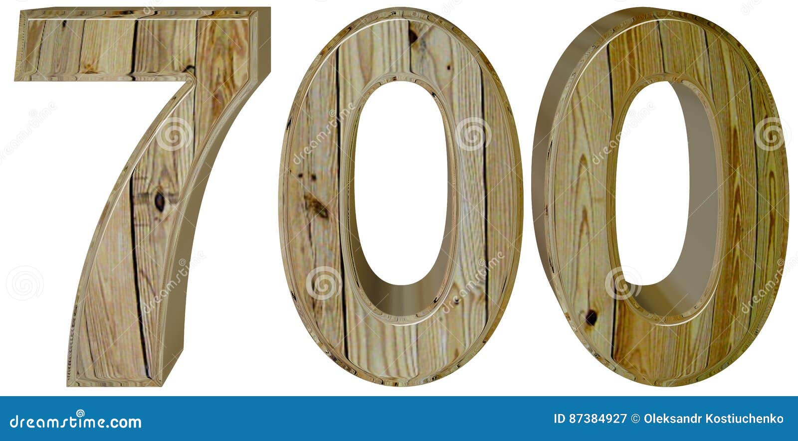 Numeral 700, Seven Hundred, Isolated on White Background, 3d Ren Stock ...