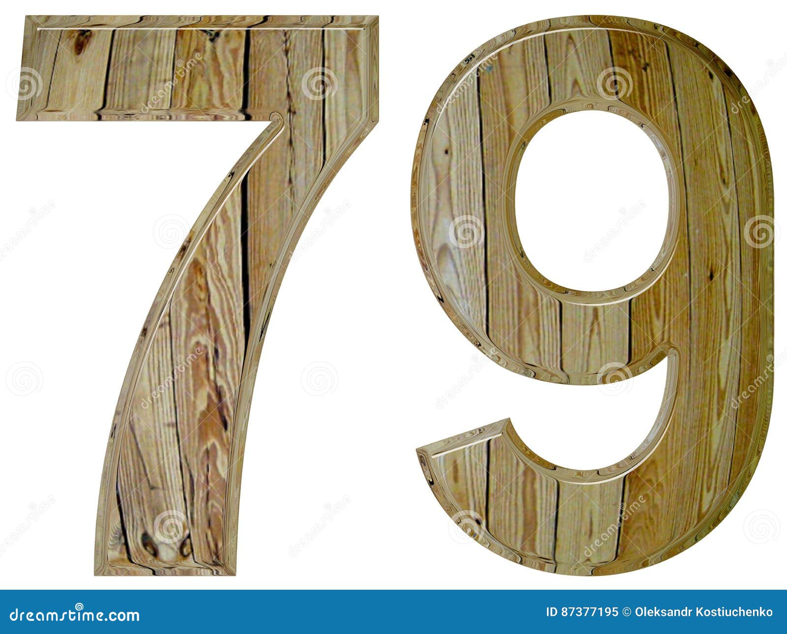 Numeral 79, Seventy Nine, Isolated On White Background, 3d Render ...