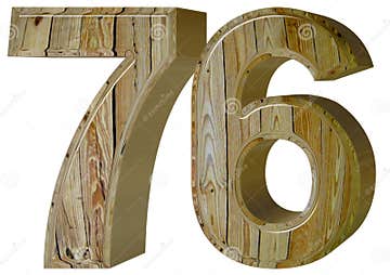 Numeral 76, Seventy Six,, Isolated on White Background, 3d Rende Stock ...