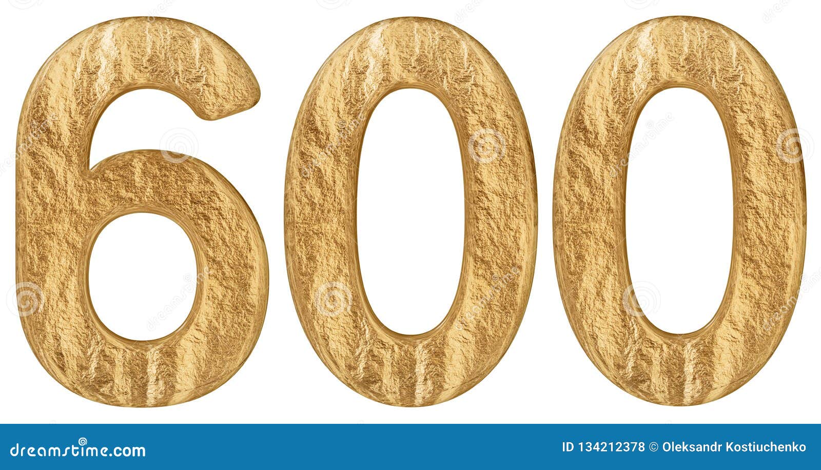 Numeral 600, Six Hundred, Isolated on White Background, 3d Render Stock ...