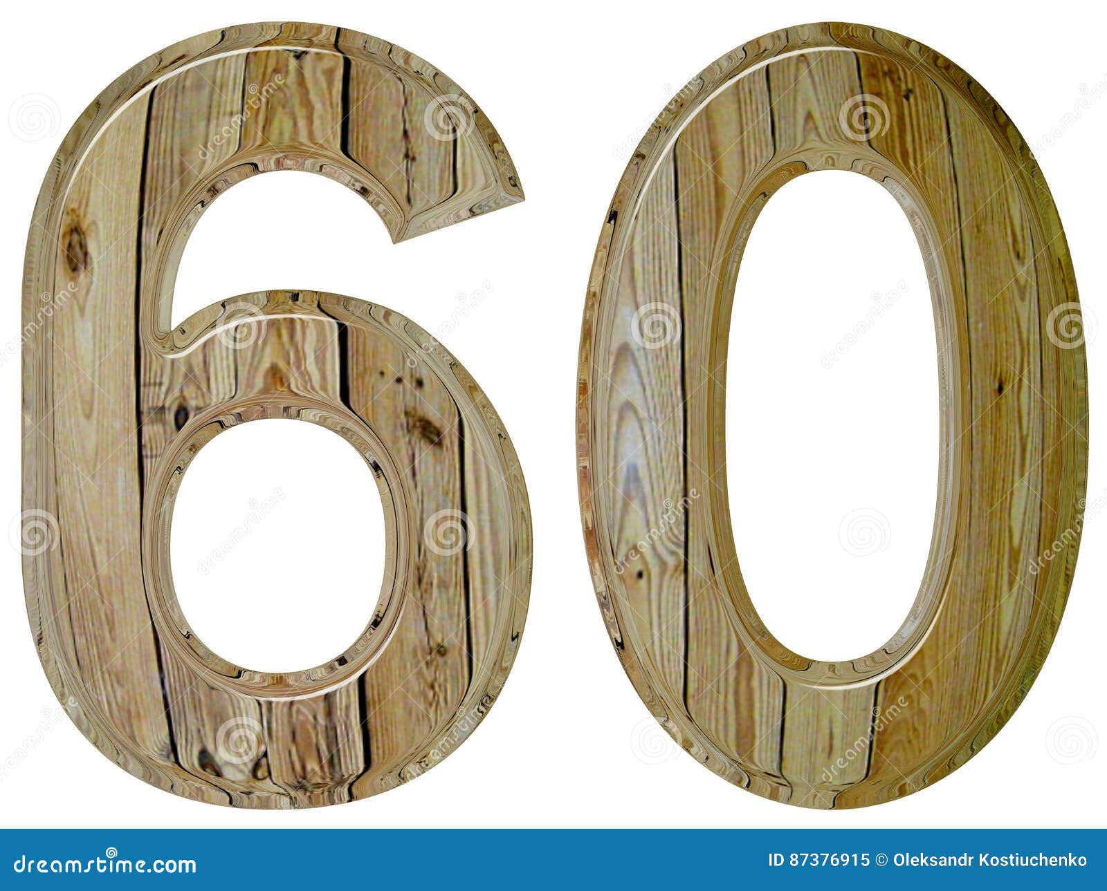 Numeral 60, Sixty, Sixty, Isolated on White Background, 3d Render Stock ...