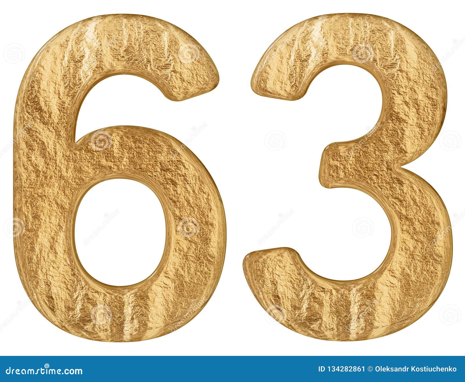 Numeral 63, Sixty Three, on White Background, 3d Render Stock ...