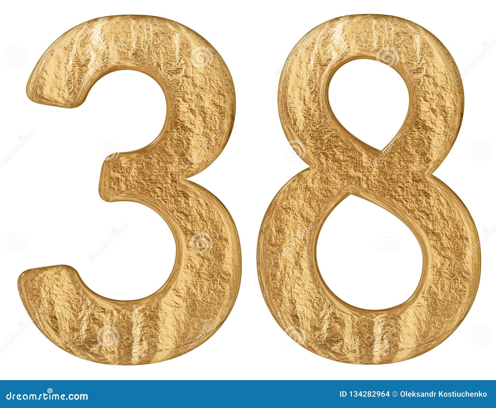 Numeral 38, Thirty Eight, on White Background, 3d Render Stock ...