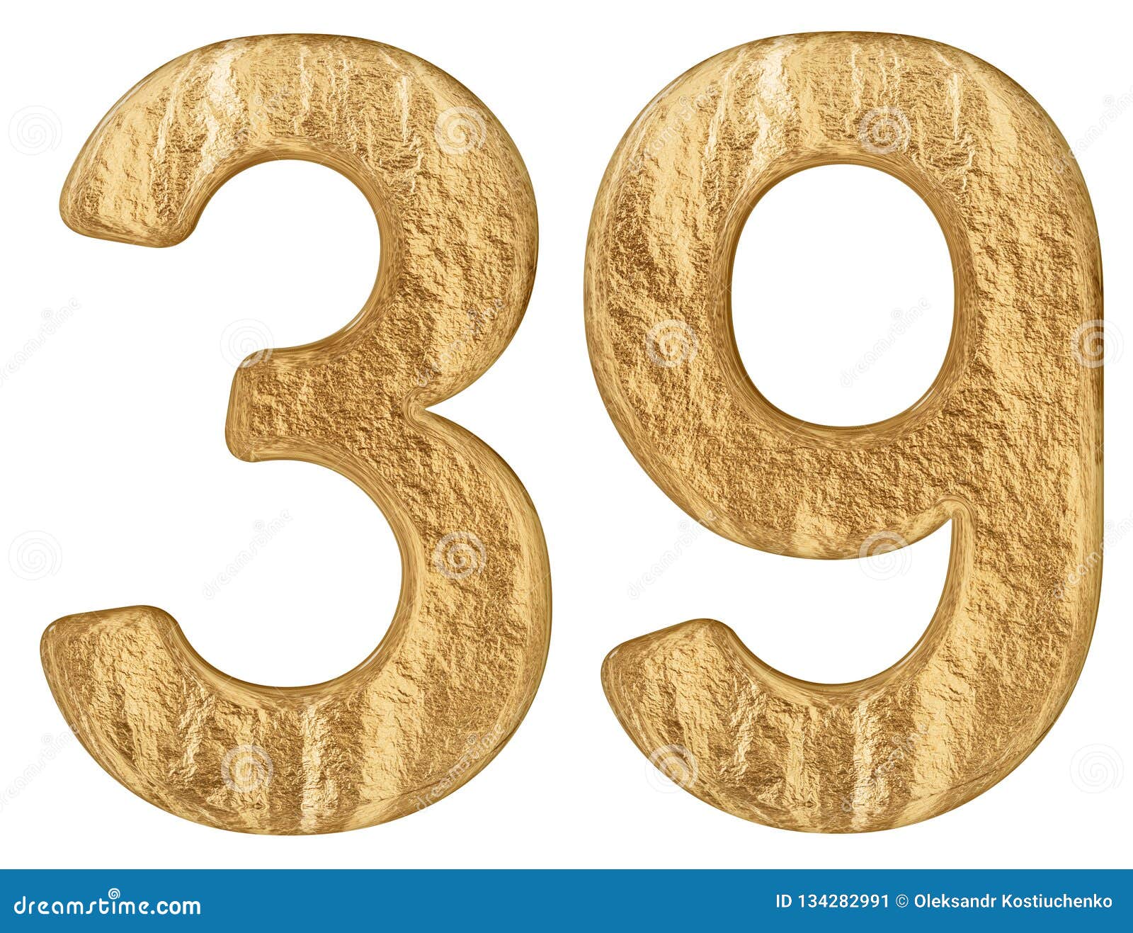 Numeral 39, Thirty Nine, on White Background, 3d Render Stock ...