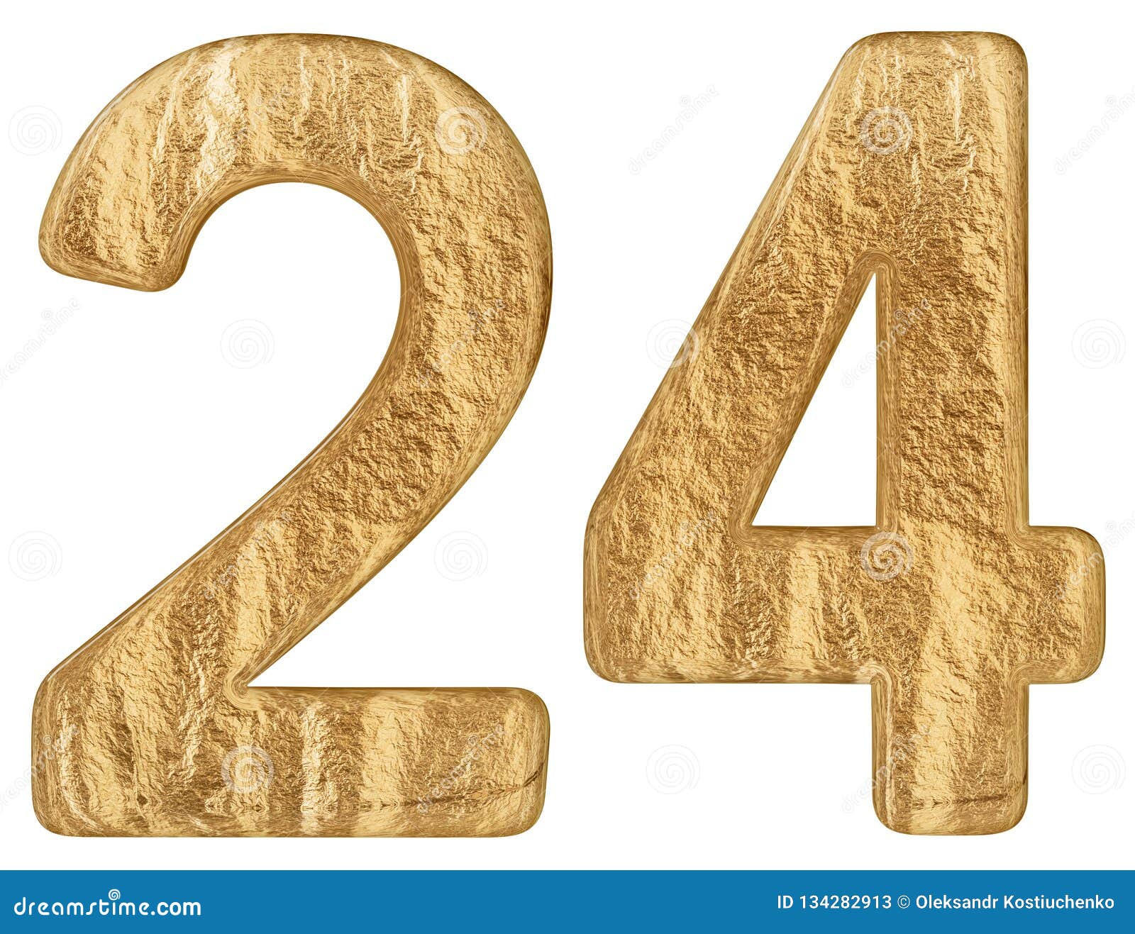 Numeral 24, Twenty Four, Isolated on White Background, 3d Render Stock ...