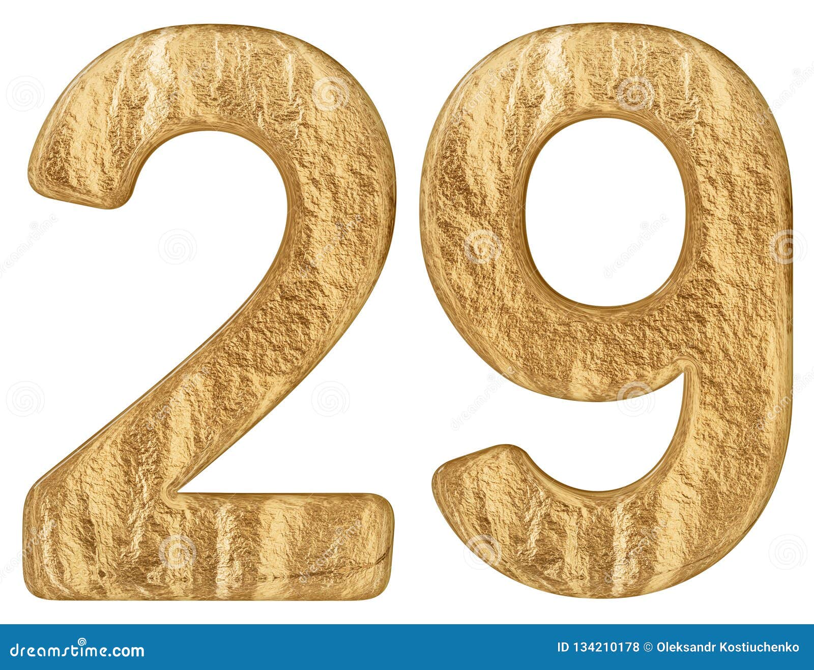 Numeral 29, Twenty Nine, Isolated on White Background, 3d Render Stock ...