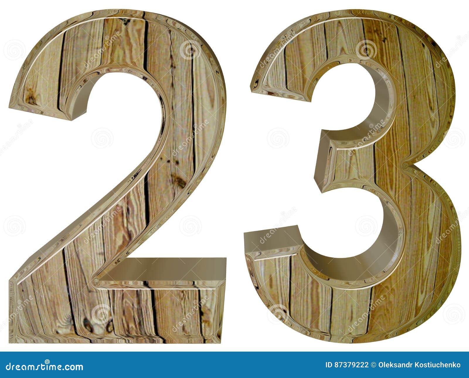 Numeral 23, Twenty Three, Isolated on White Background, 3d Rende Stock ...