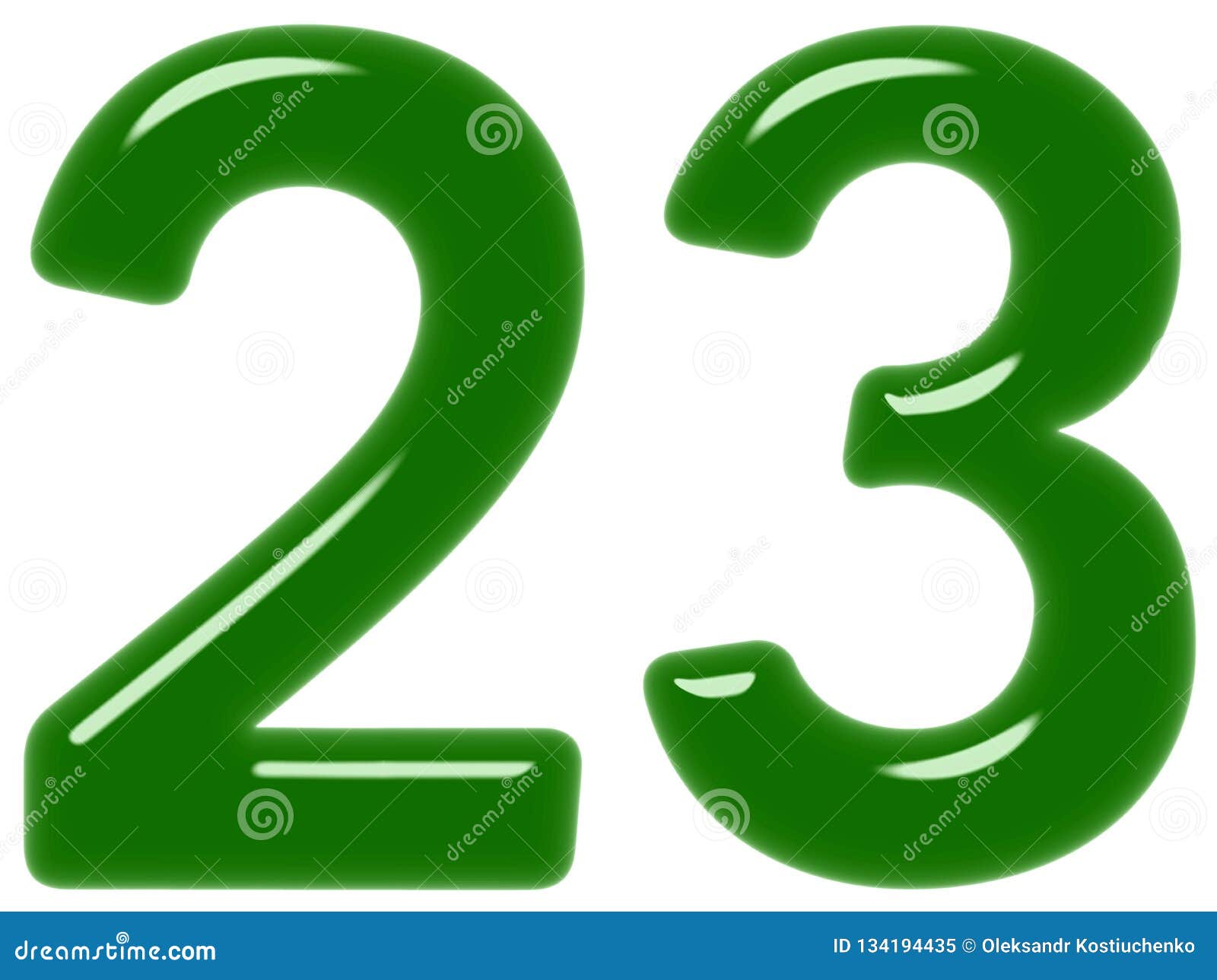 Numeral 23, Twenty Three, Isolated on White Background, 3d Render Stock ...