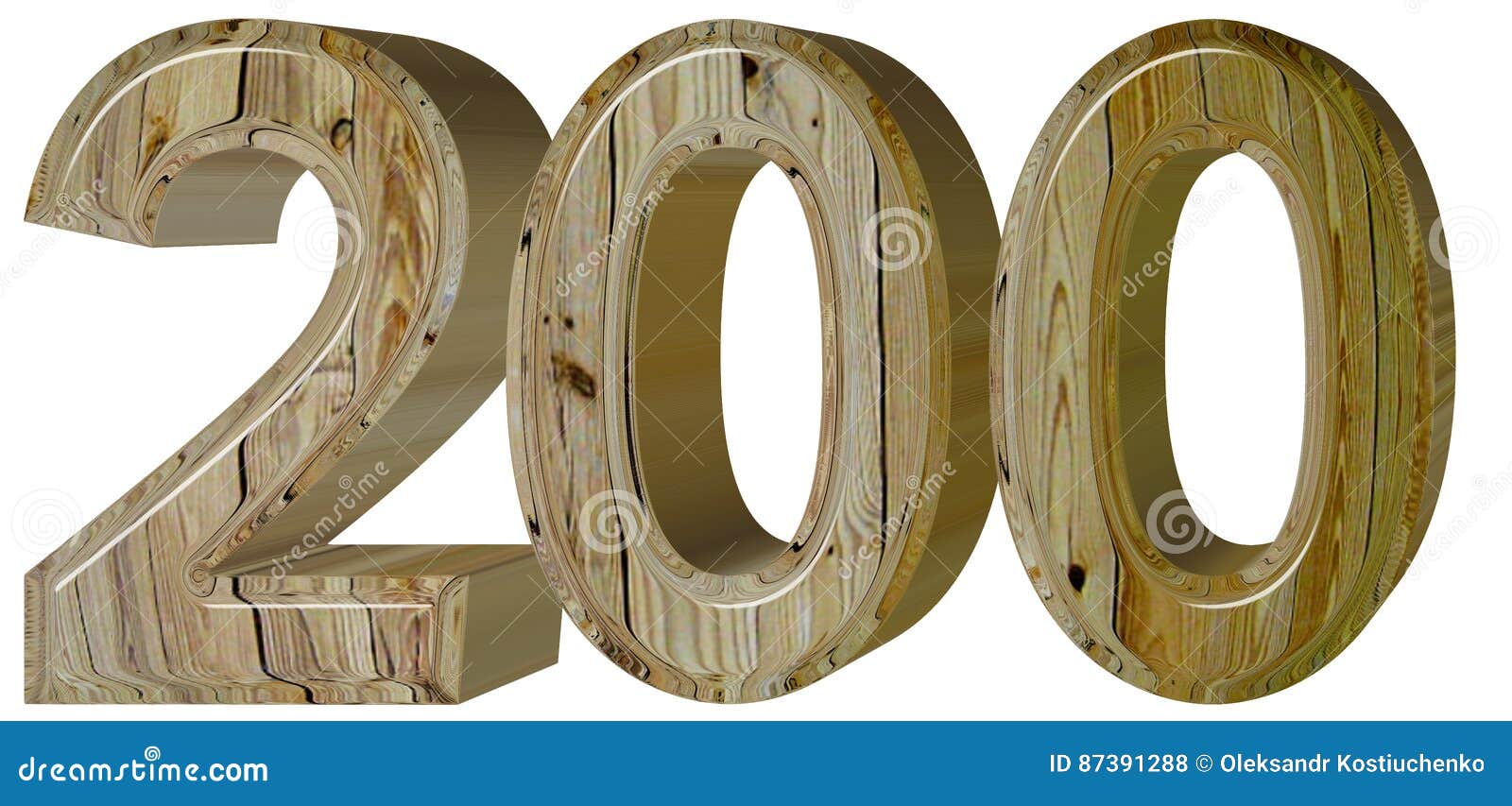 Numeral 200, Two Hundred, Isolated on White Background, 3d Rende Stock ...