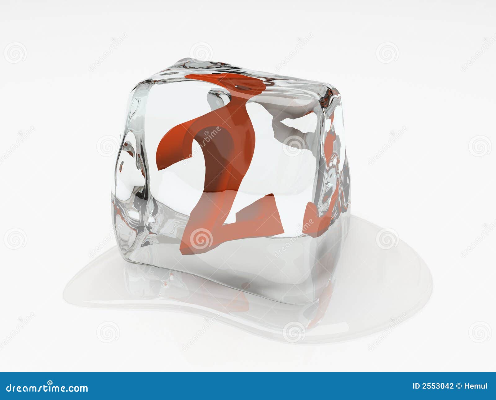 Numeral two in ice cube stock illustration. Illustration of white - 2553042