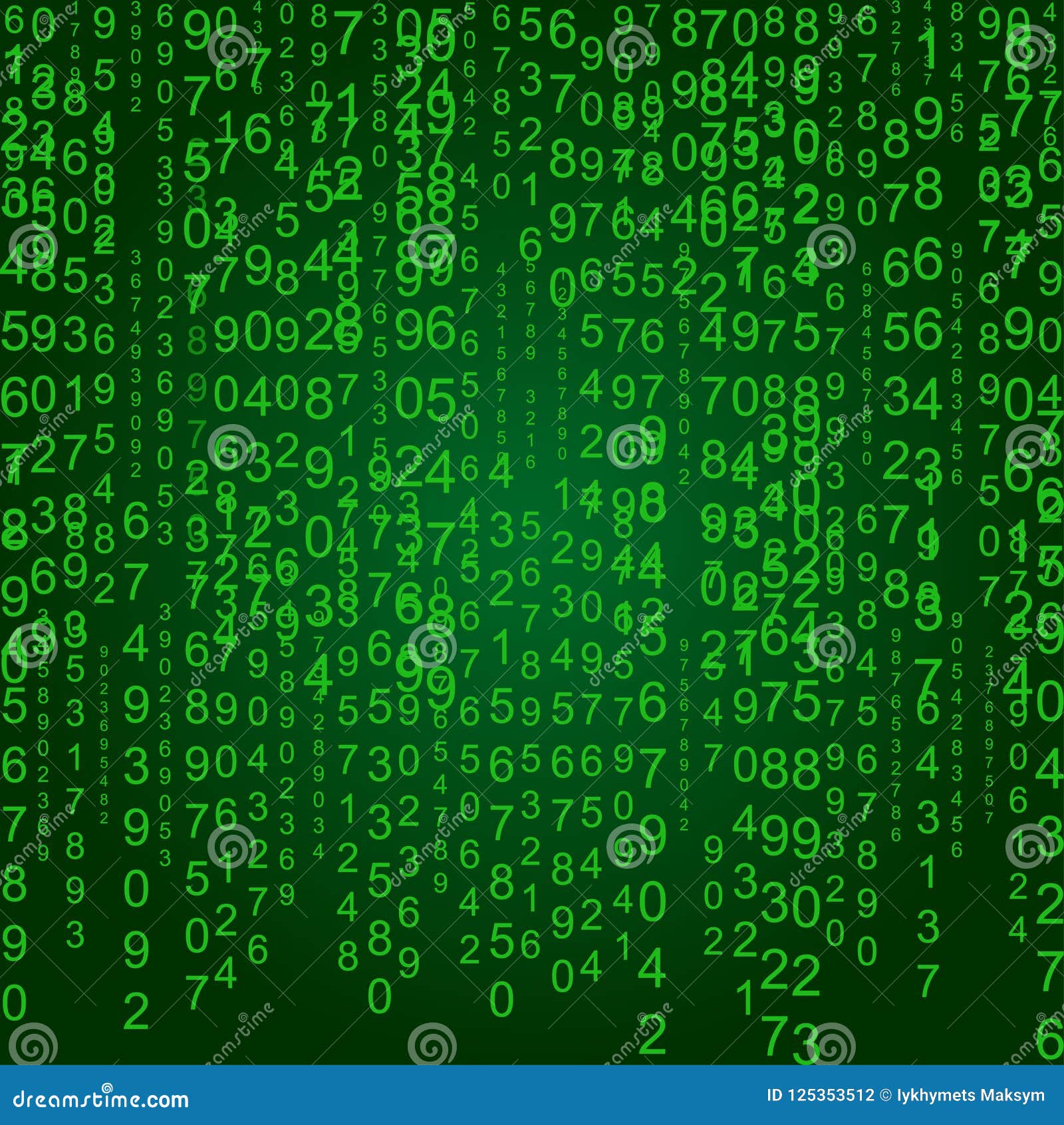 Numeral in Various Styles. Hacker Vector Design Elements Stock ...