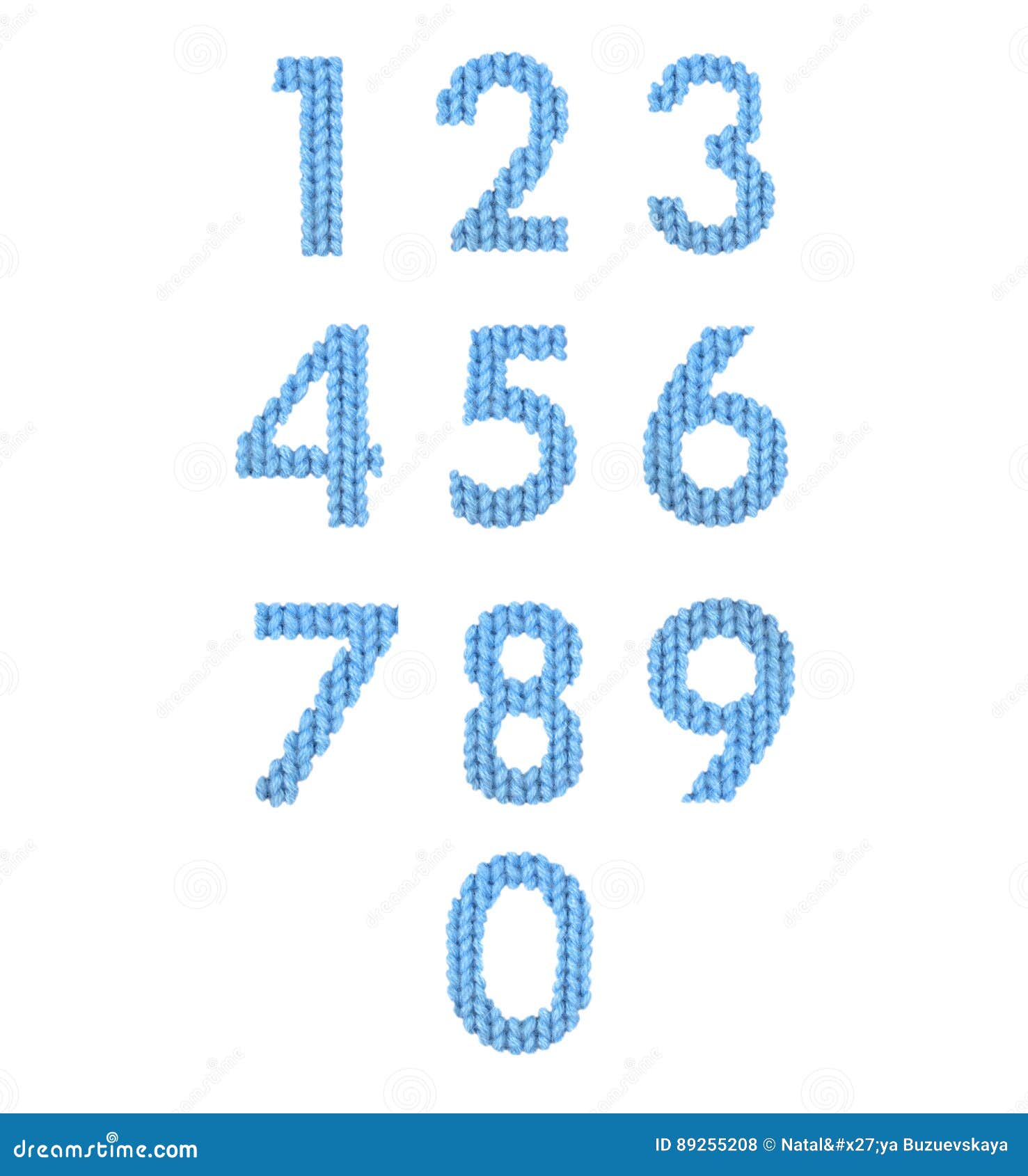 Numerals Alphabet, Color Blue Stock Photo - Image of sale, fiber: 89255208