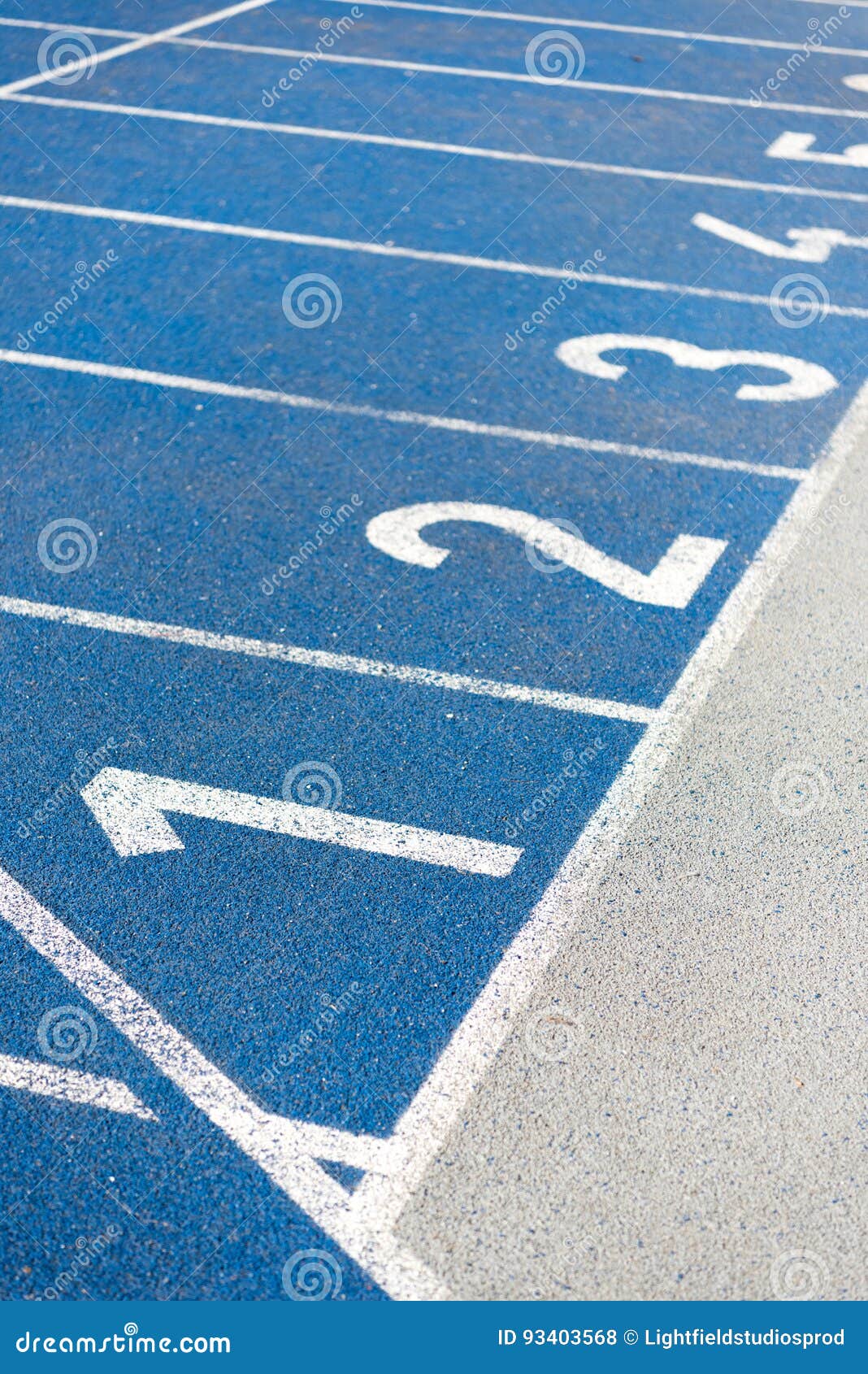 Numeration of Running Track on Olympic Stadium Stock Photo - Image of ...