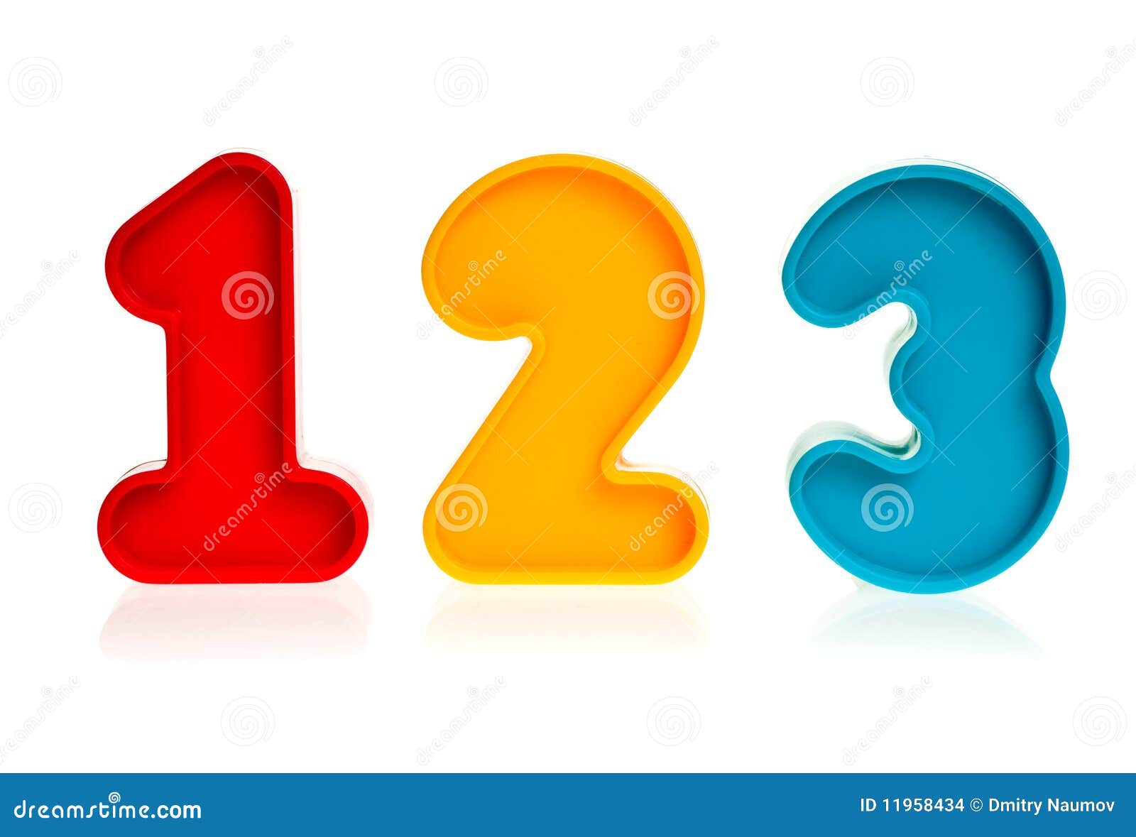 Numeri 123 della plastica fotografia stock. Immagine di sfondo - 11958434