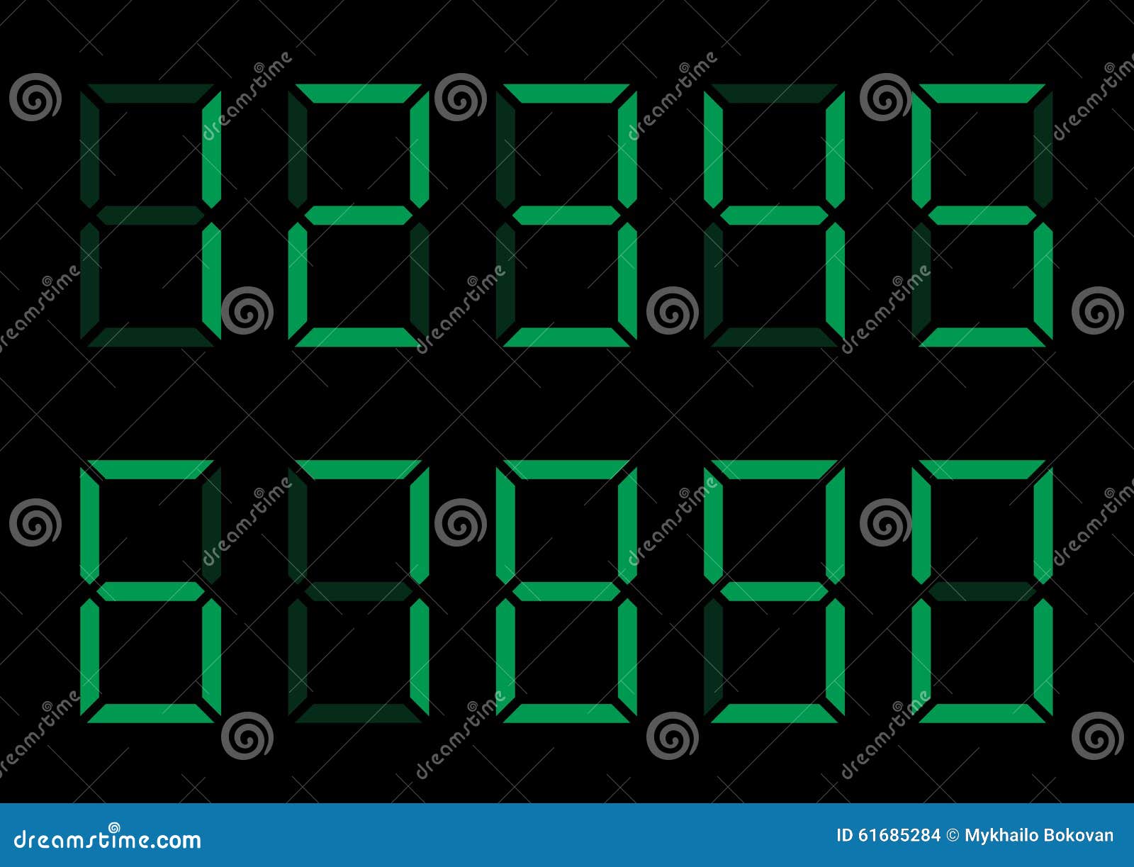 Numeri di Digital illustrazione vettoriale. Illustrazione di vigilanza ...