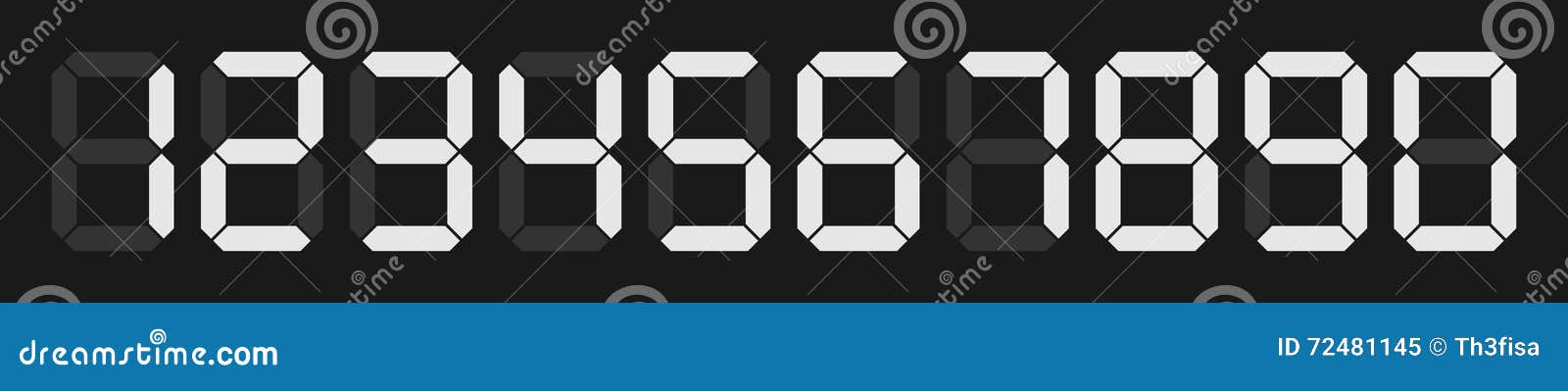 Numeri digitali di vettore illustrazione vettoriale. Illustrazione di ...