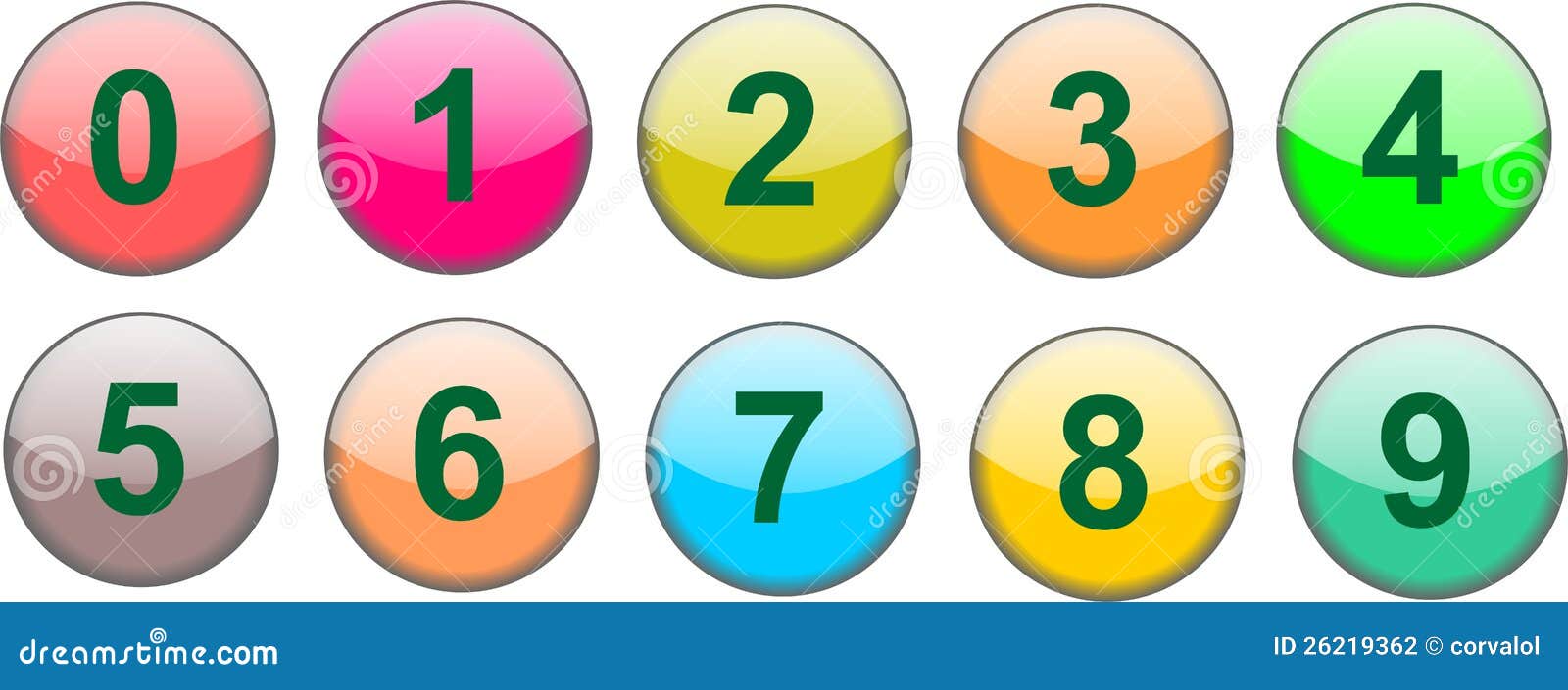 Numeri le icone illustrazione vettoriale. Illustrazione di cifre - 26219362