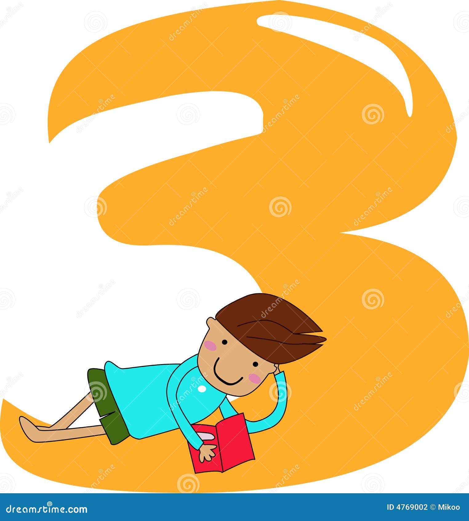 Numeri tre illustrazione di stock. Illustrazione di arte - 4769002