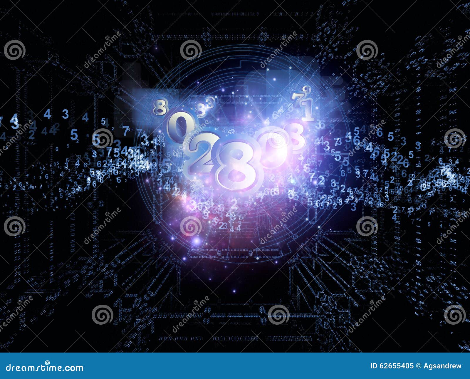 Numeric Abstraction stock illustration. Illustration of eternity - 62655405