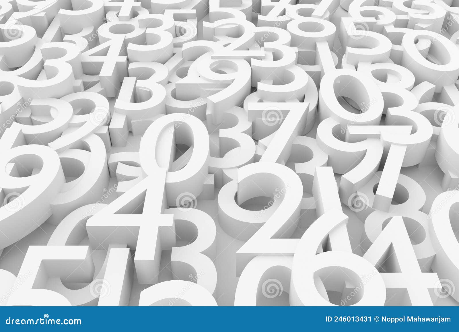 Numeric Background Design. 3D Rendering Stock Illustration ...