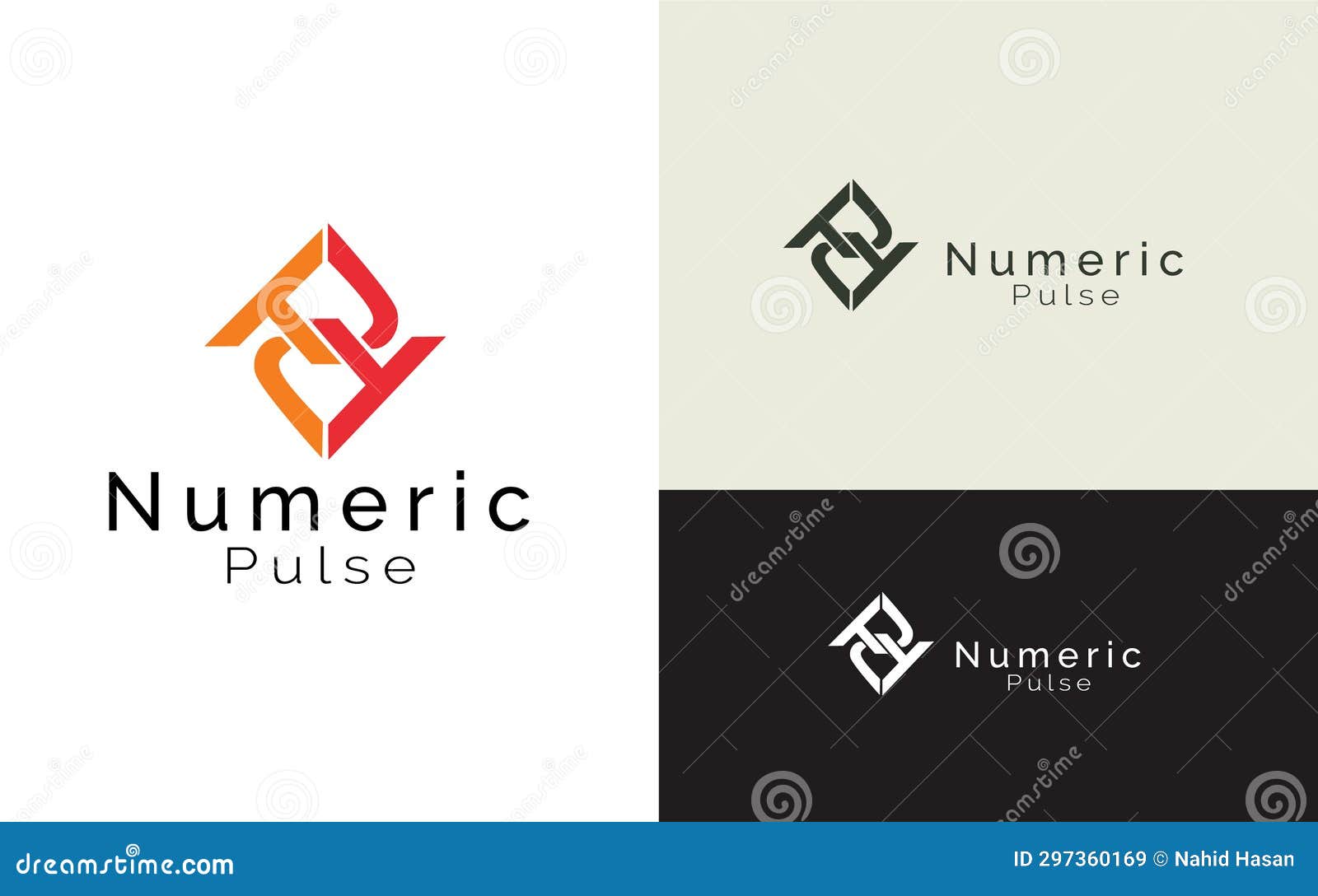 Numeric Communication Logo Design Template Stock Vector - Illustration ...