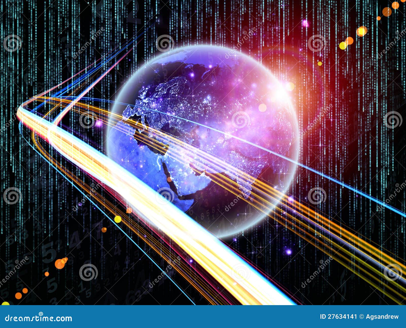 Numeric Information Stream stock illustration. Illustration of data ...