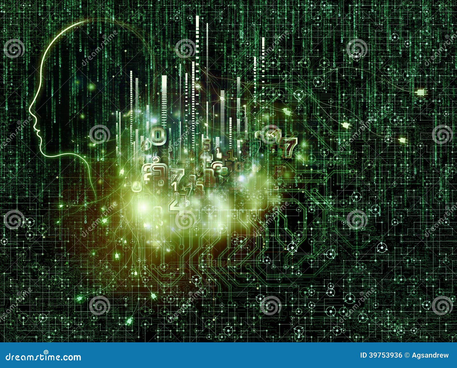 Numeric Intelligence stock illustration. Illustration of digit - 39753936