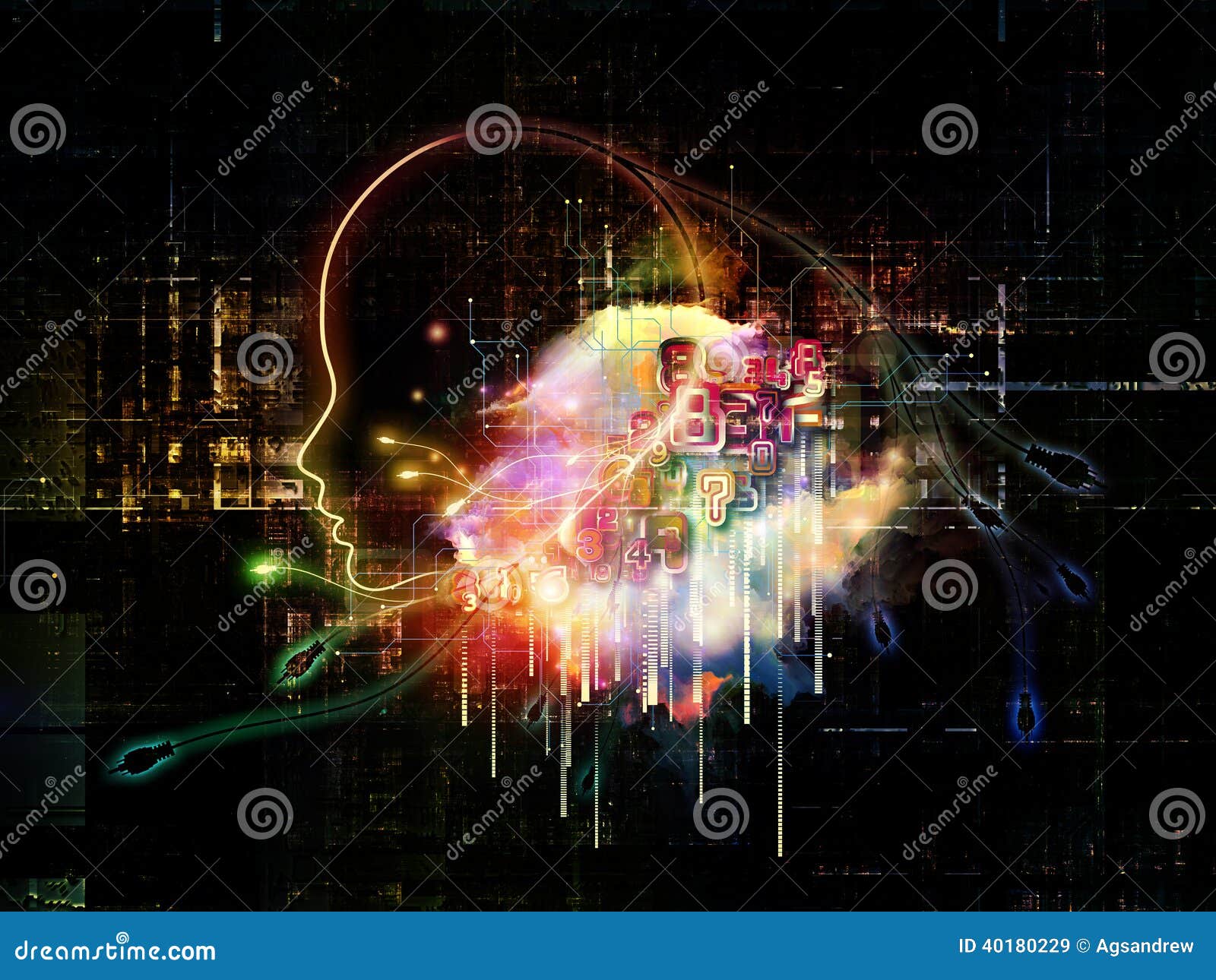 Numeric Intelligence stock image. Image of illuminate - 40180229