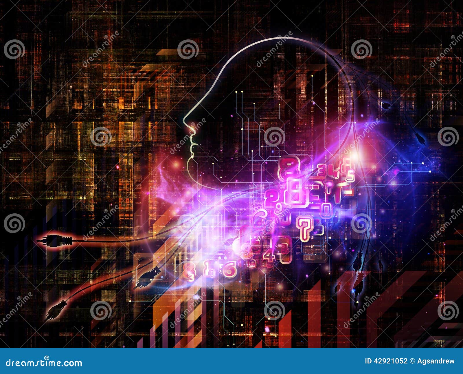 Numeric Intelligence stock illustration. Illustration of arithmetic ...
