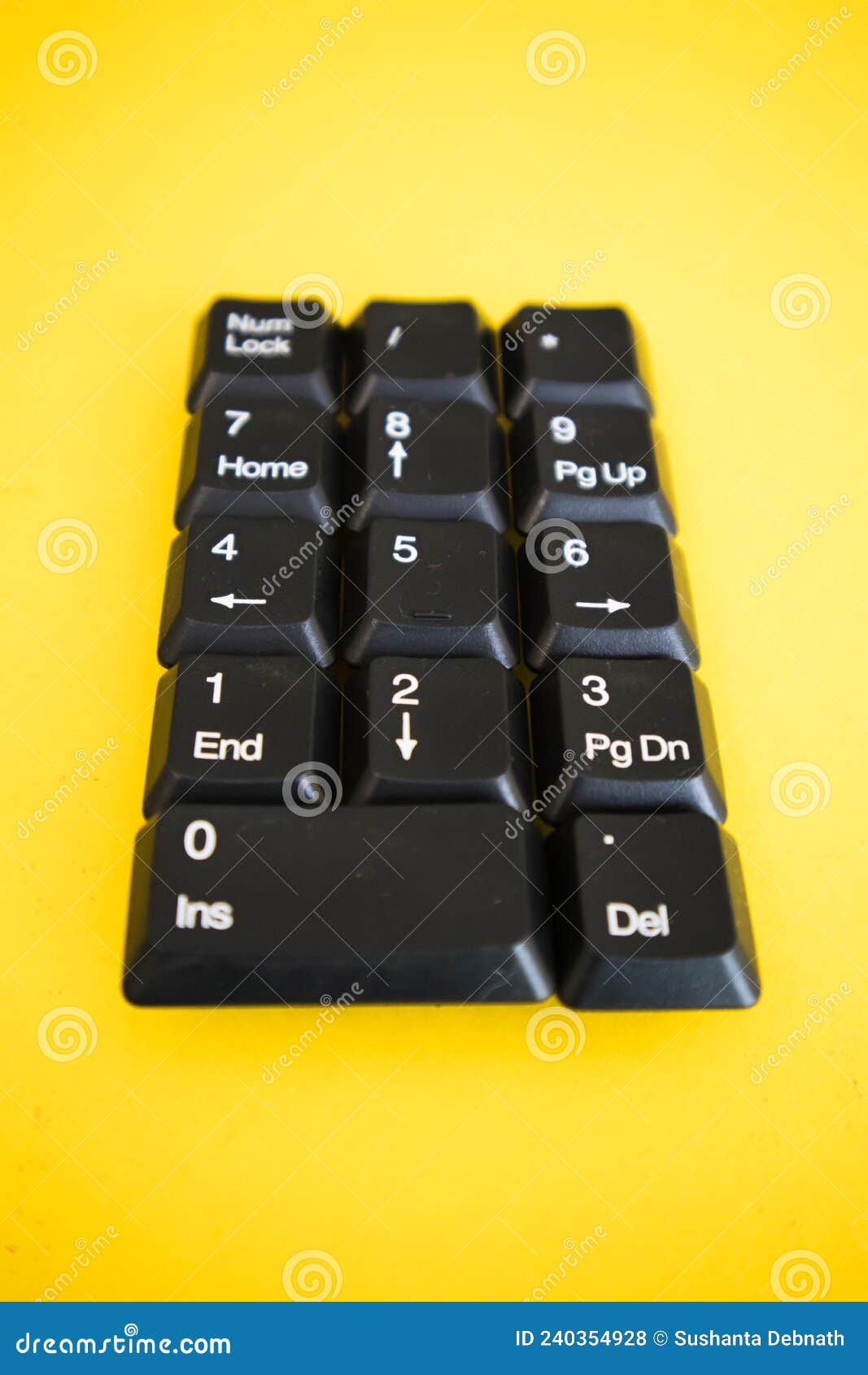 Numeric Keyboard Keys Placed in a Paper in Stock Photo - Image of keys ...