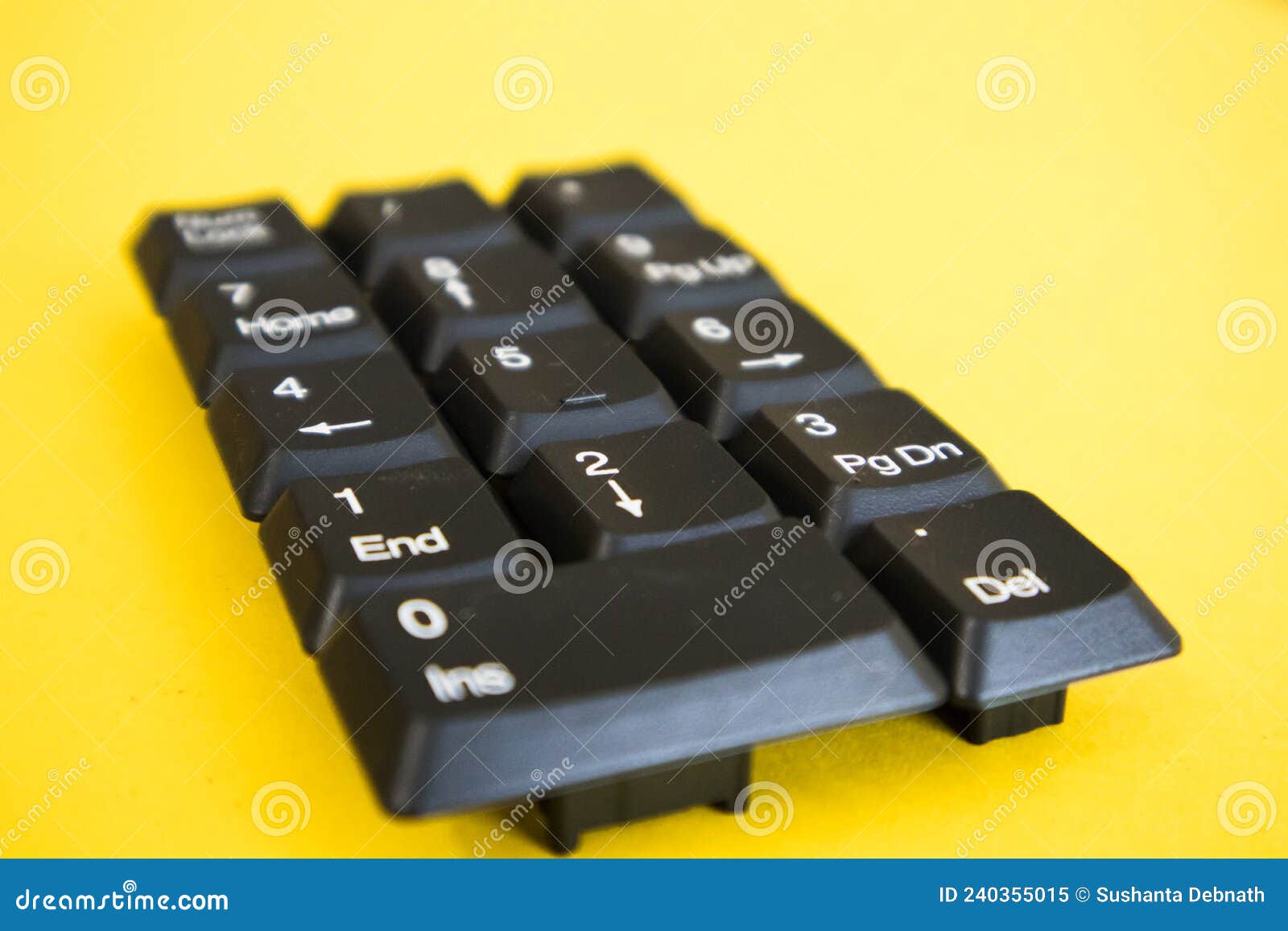 Numeric Keyboard Keys Placed in a Paper in Stock Image - Image of ...