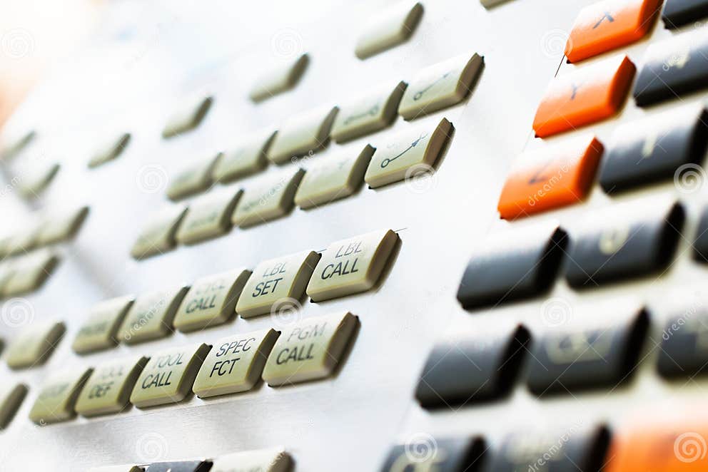 Numeric keypad CNC machine stock image. Image of control - 74748225