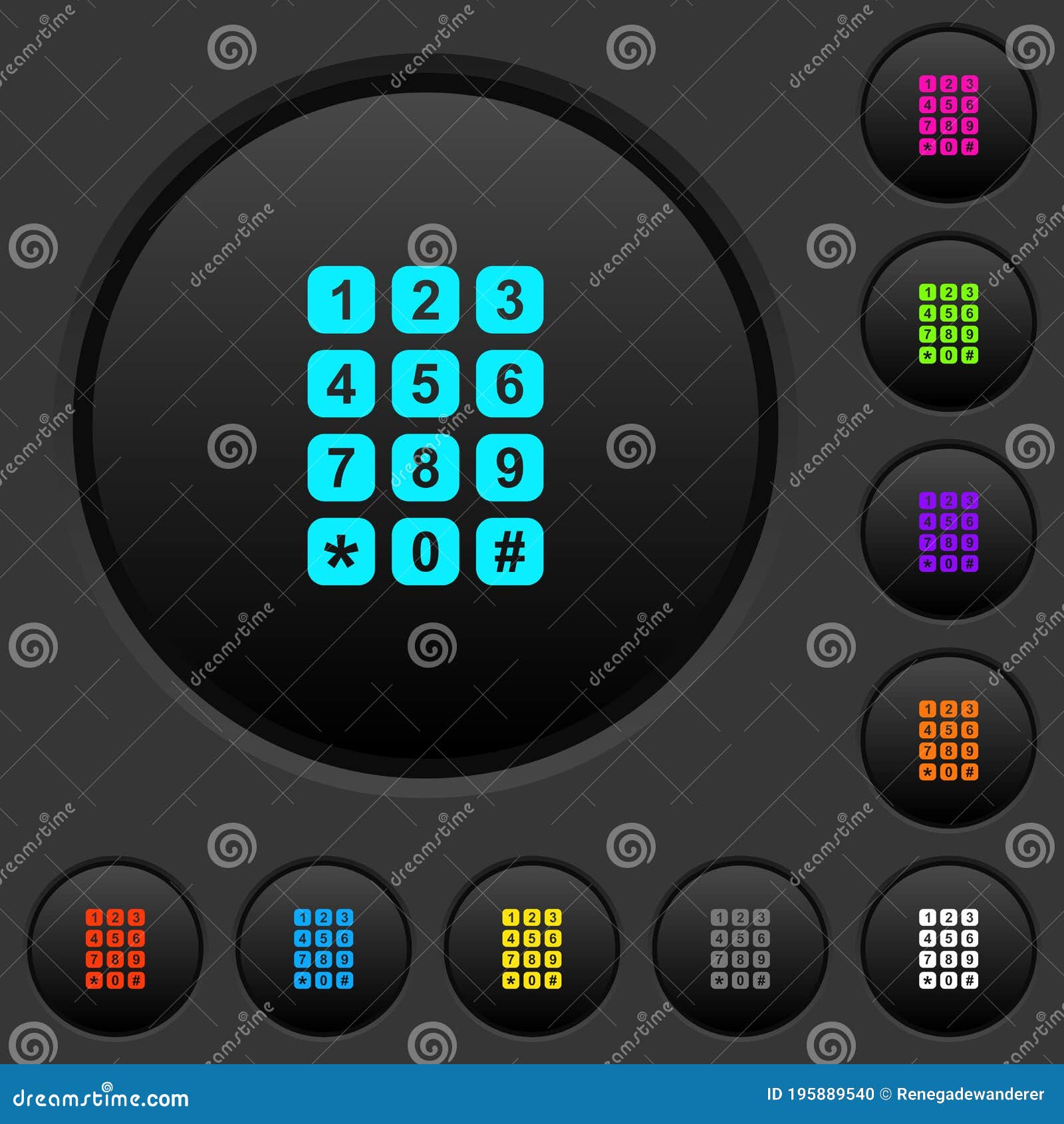 Numeric Keypad Cartoon Vector | CartoonDealer.com #18739949