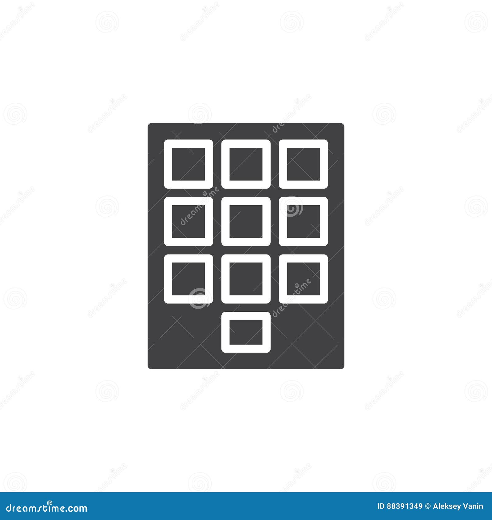 Numeric Keypad Icon Vector, Filled Flat Sign, Solid Pictogram Isolated ... Numeric Keypad Icon Vector, Filled Flat Sign, Solid Pictogram Isolated ...
