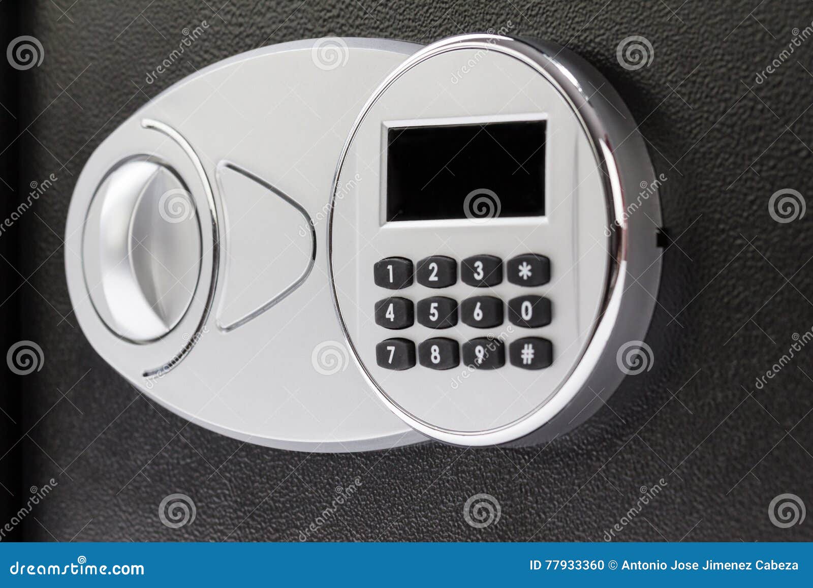 Numeric Keypad of Safe Deposit Box, Close-up Stock Photo - Image of ...