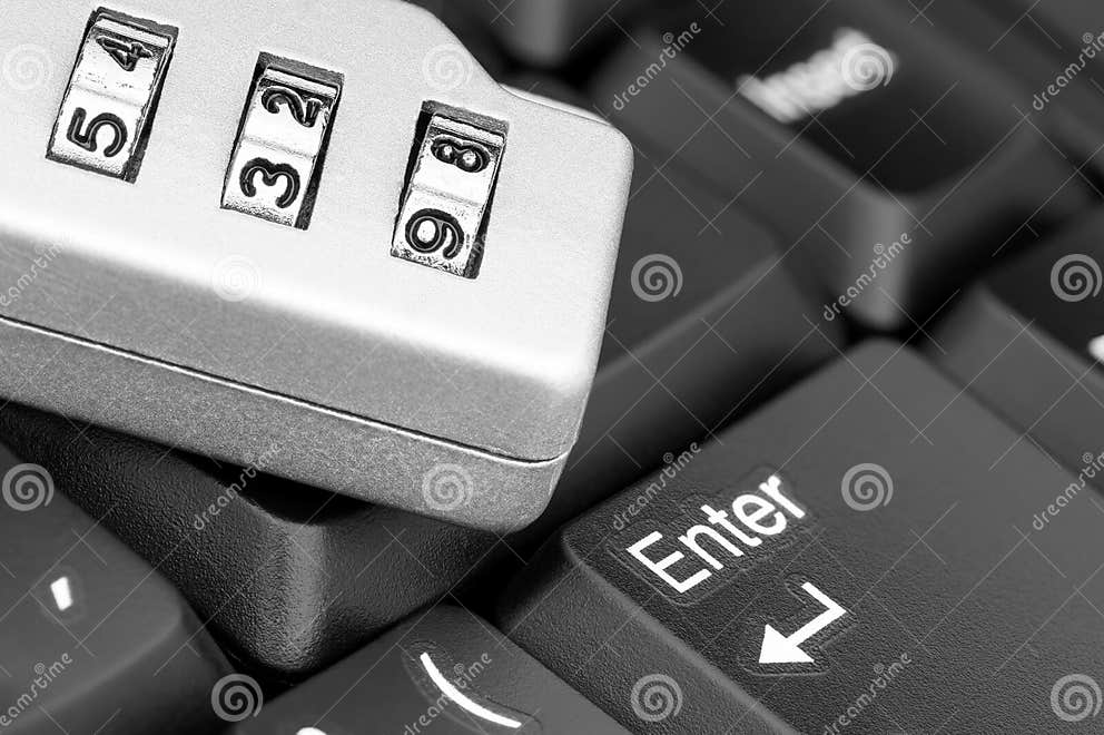 Numeric Lock Code on a Keyboard. Stock Image - Image of cipher, concept ...