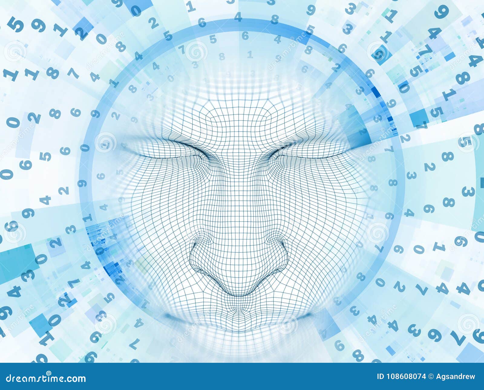 Numeric Mind stock illustration. Illustration of abstract - 108608074