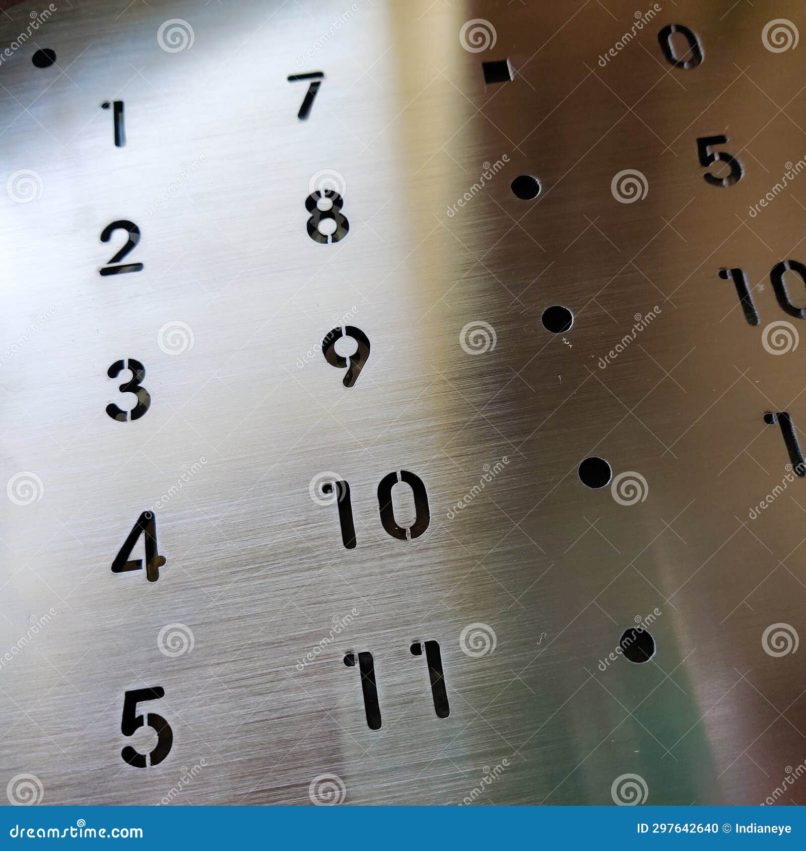 Numeric Number Laser Cut Out on Metal Plate Stock Photo - Image of ...