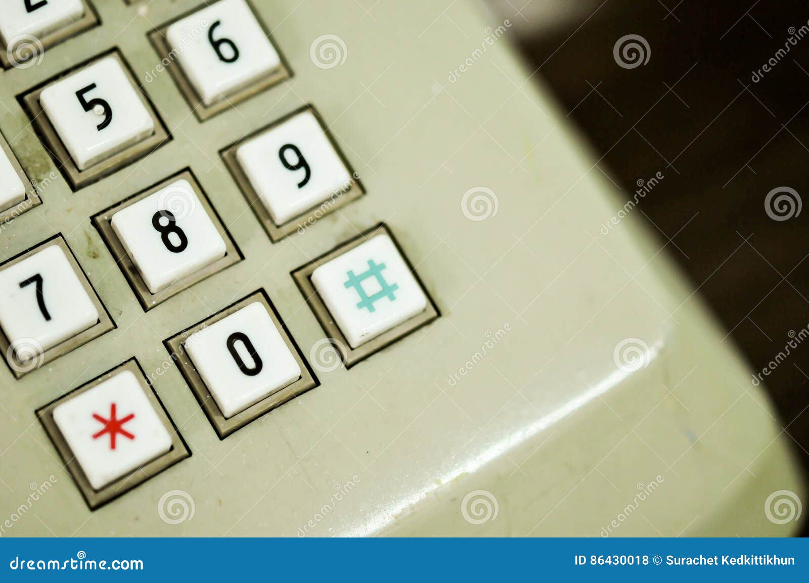 Numeric Pad of a Old Telephone Home Editorial Stock Photo - Image of ...