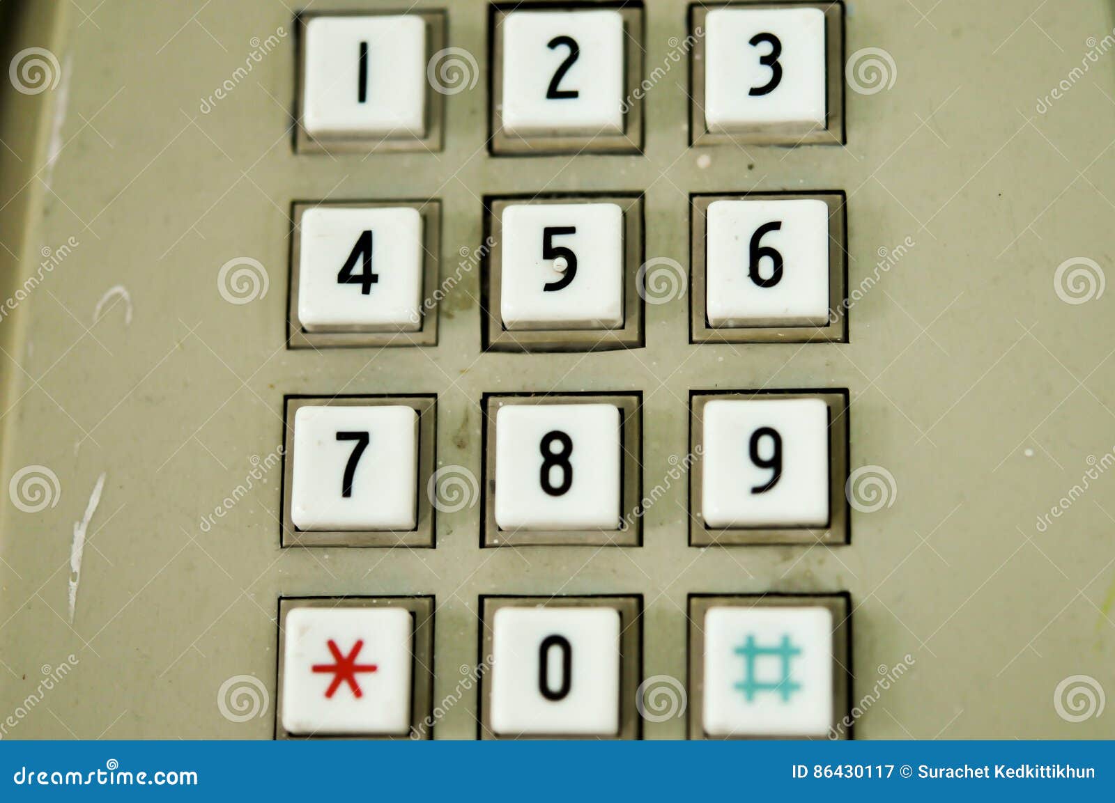 Numeric Pad of a Old Telephone Home Stock Image - Image of antique ...