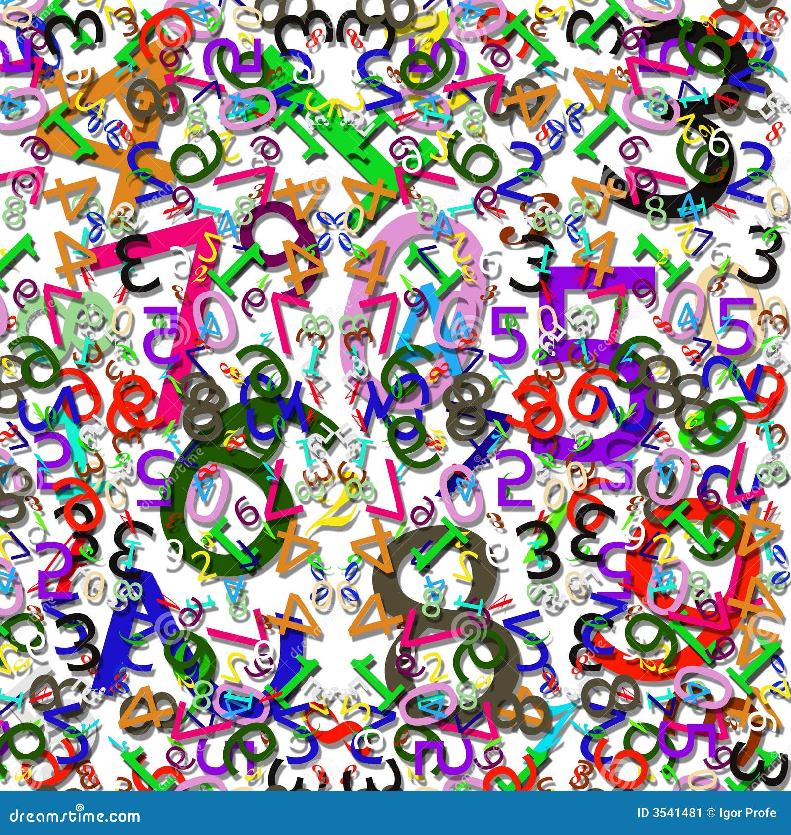 Numeric Pattern stock illustration. Illustration of abstract - 3541481