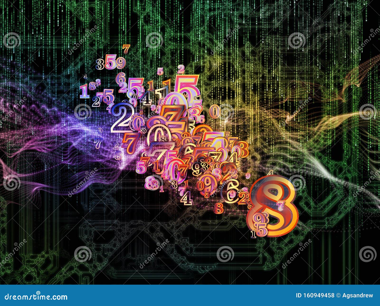 Numeric Space stock illustration. Illustration of computation - 160949458