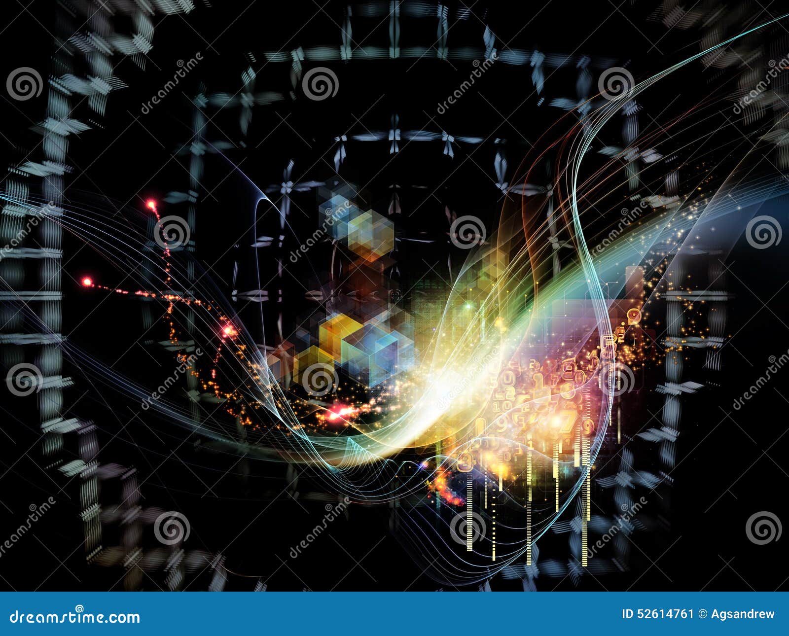 Numeric Technology stock illustration. Illustration of line - 52614761